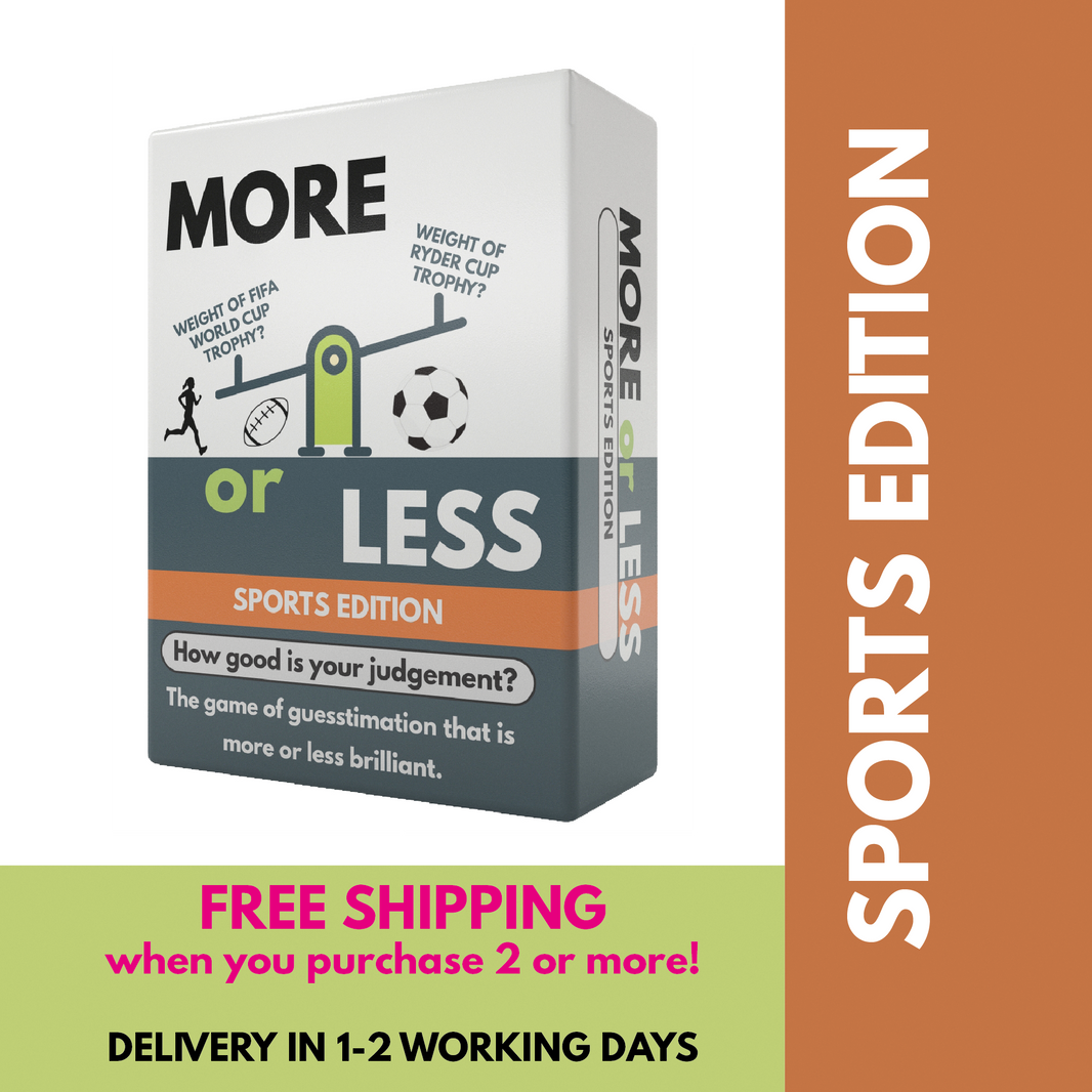 More or Less Card Game - How Good Is Your Judgement? Sale Now On